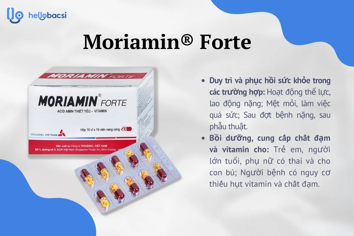 Moriamin® Forte là thuốc gì? Công dụng & liều dùng • Hello Bacsi