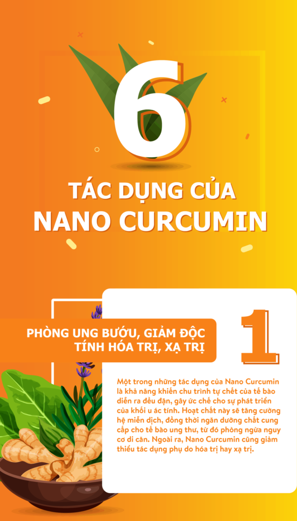 [Infographic] Bất ngờ với 6 tác dụng của Nano Curcumin