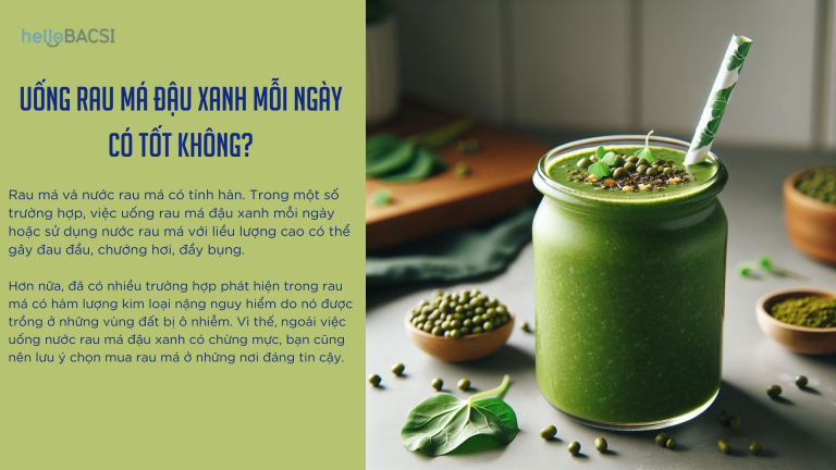 Mùa nắng nóng uống rau má đậu xanh mỗi ngày có tốt không?